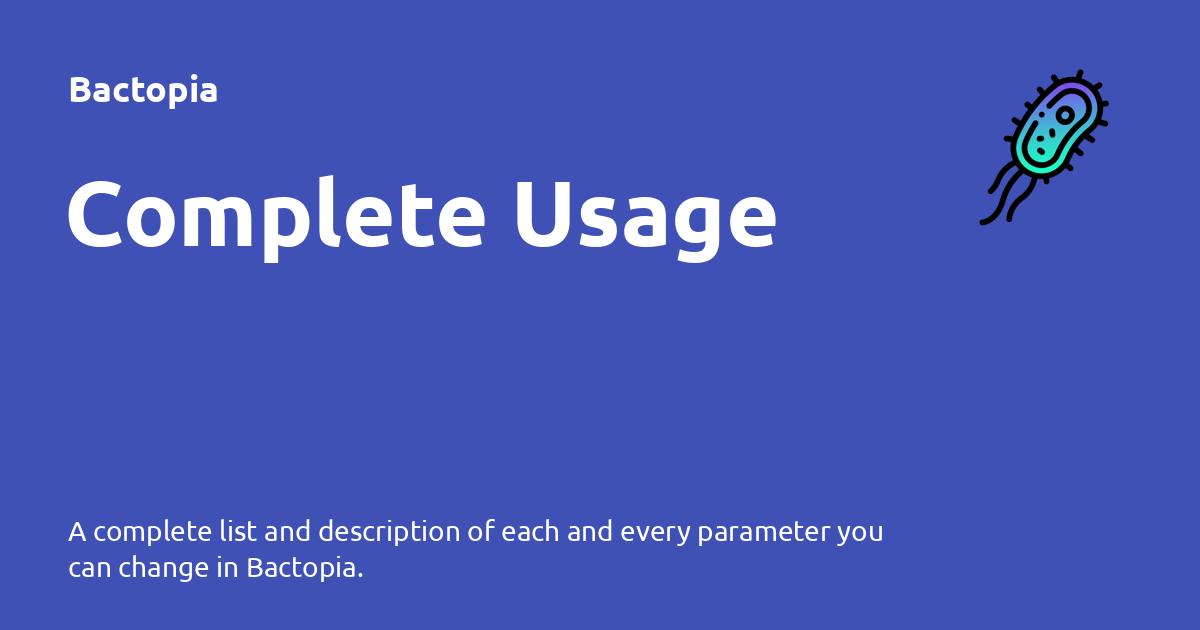 Complete Usage - Bactopia