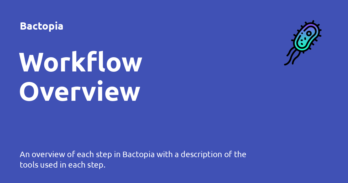 Workflow Overview - Bactopia
