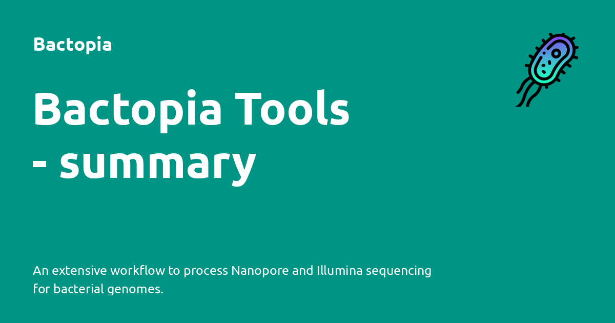 Bactopia Tools - summary - Bactopia